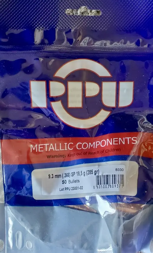 PPU 9.3mm (.366) 285gr SP Bullets - Raven Rocks Precision