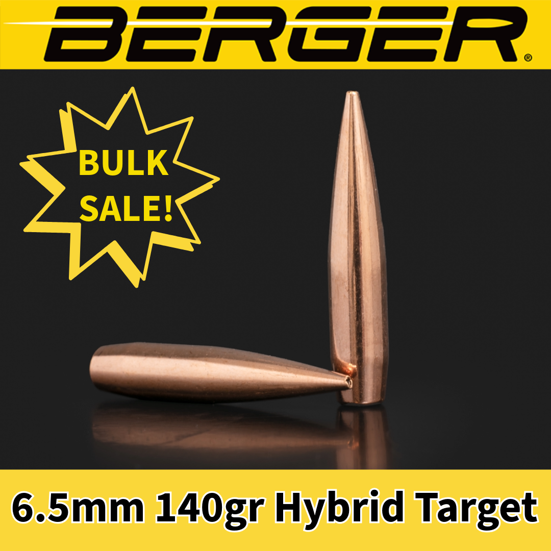 Berger 6.5mm (.264") 140gr Hybrid Target Bullets - Raven Rocks Precision