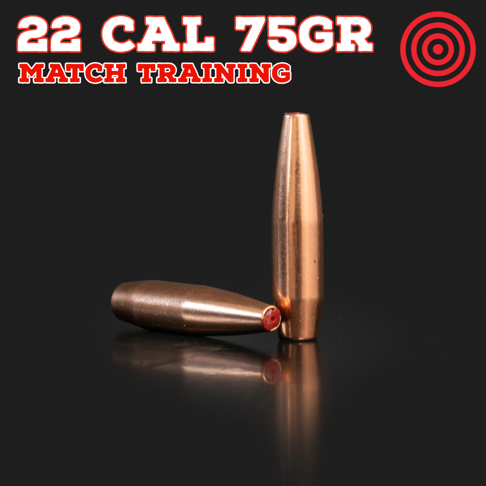 22 Cal (.224") 75gr Bullets - Match Training (seconds) - 250 ct - Raven ...