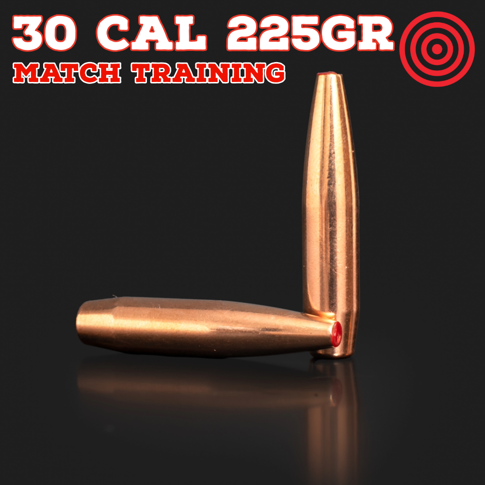 30 Cal (.308") 225gr Bullets - Match Training (seconds) - 250 ct ...