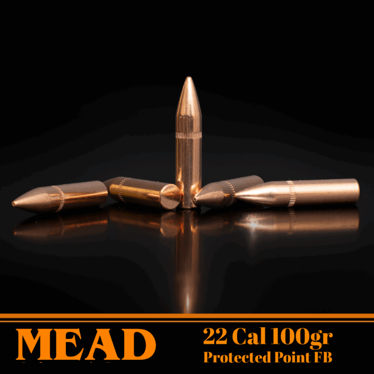Mead 22 Cal (.224") 100gr Protected Point Flat Base Bullets - 250 ct ...