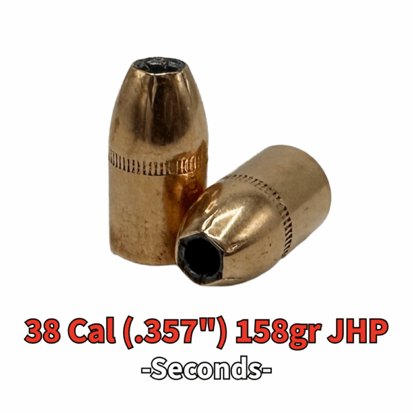 38 Cal (.357") 158gr JHP - 250 ct (Seconds) - Raven Rocks Precision