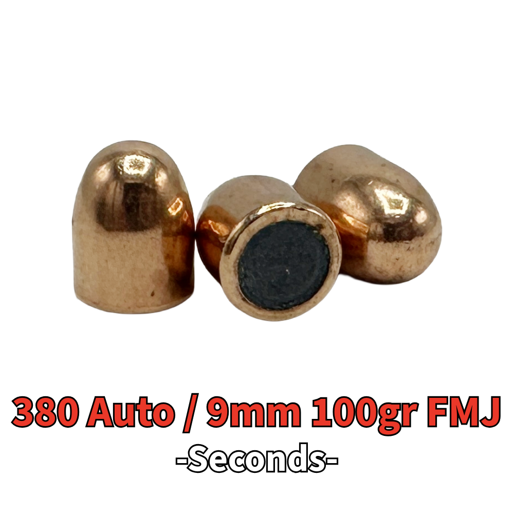380 Auto / 9mm (.355") 100gr FMJ - 250 ct (Seconds) - Raven Rocks Precision