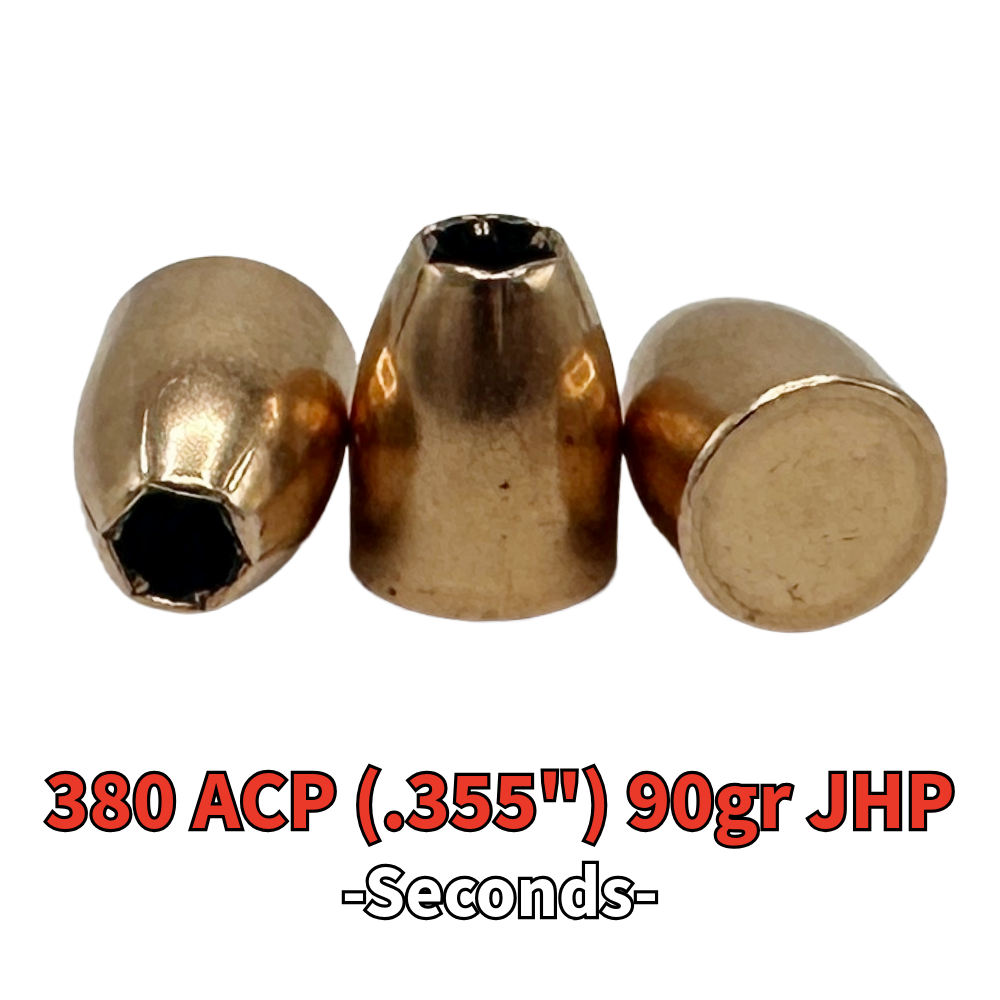 380 Auto (.355") 90gr JHP - 250 ct (Seconds) - Raven Rocks Precision